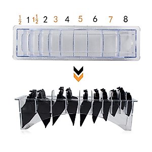 Clipper Holder,Limit Comb Storage Box Hair Clipper Positioning Caliper Comb Organizer Case,Clipper Guard Box for Hair Clipper Limit Comb Guide Attachment (02)