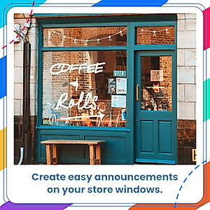 Chalkola 5 White Chalk Markers for Chalkboard Signs, Blackboard, Car Window, Bistro, Glass | 5 Variety Pack - Thin, Fine Tip, Bold & Jumbo Size Erasable Liquid Chalk Pens (1mm, 3mm, 6mm, 10mm, 15mm)