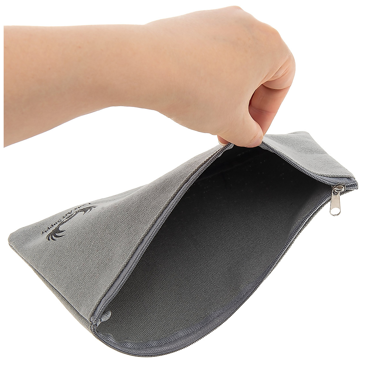 Leda Art Supply Leda Canvas Pencil Bag (9 x 5 inches) for Colored Pencils, Graphite and Charcoal Pencils, pens, Crayons and Other Drawing Materials