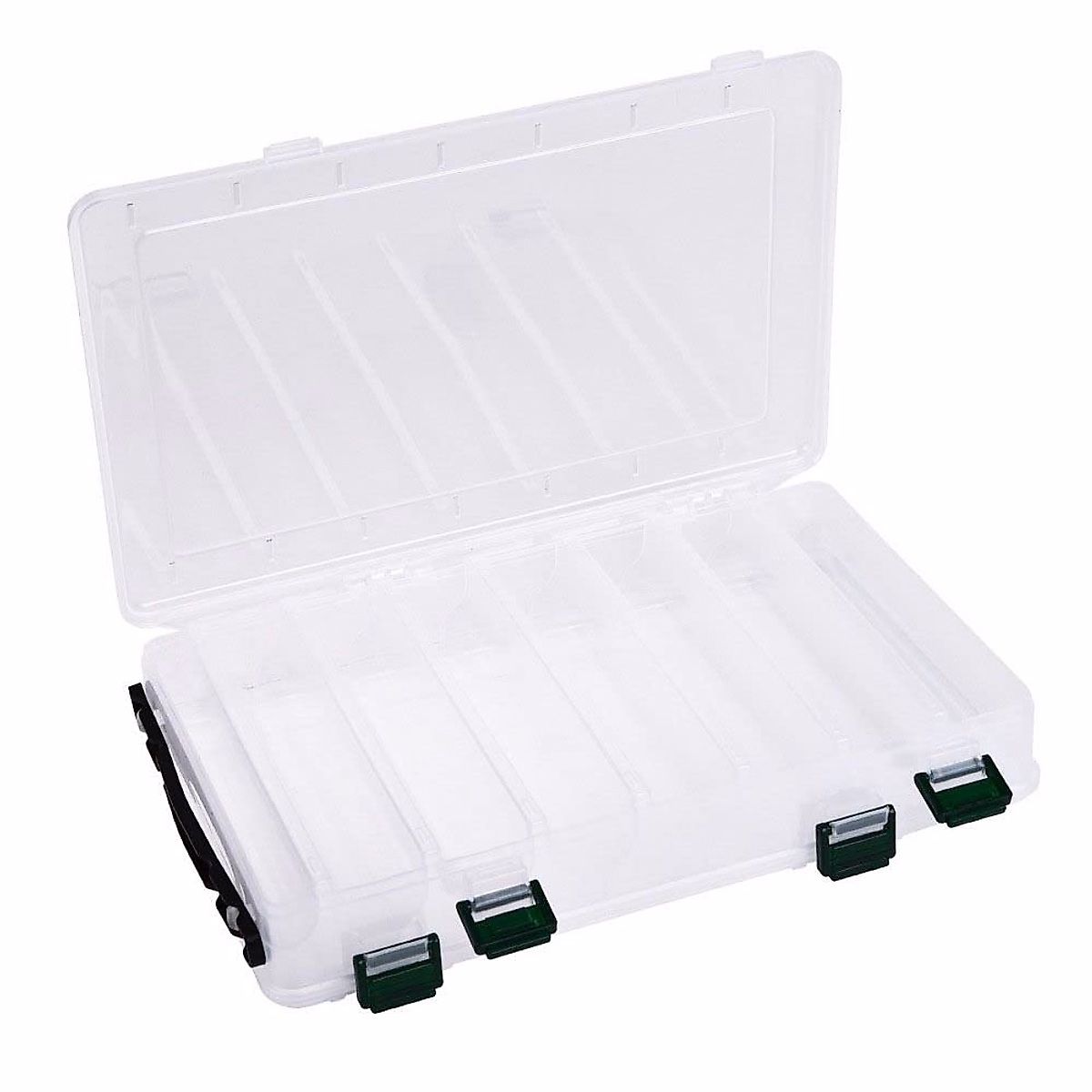 Double Sides Fishing Box, Clear Fishing Tackle Box, Lure Storage Box, PVC Lure Box Fishing Tool, Hook Case Bait Accessories(10grids)