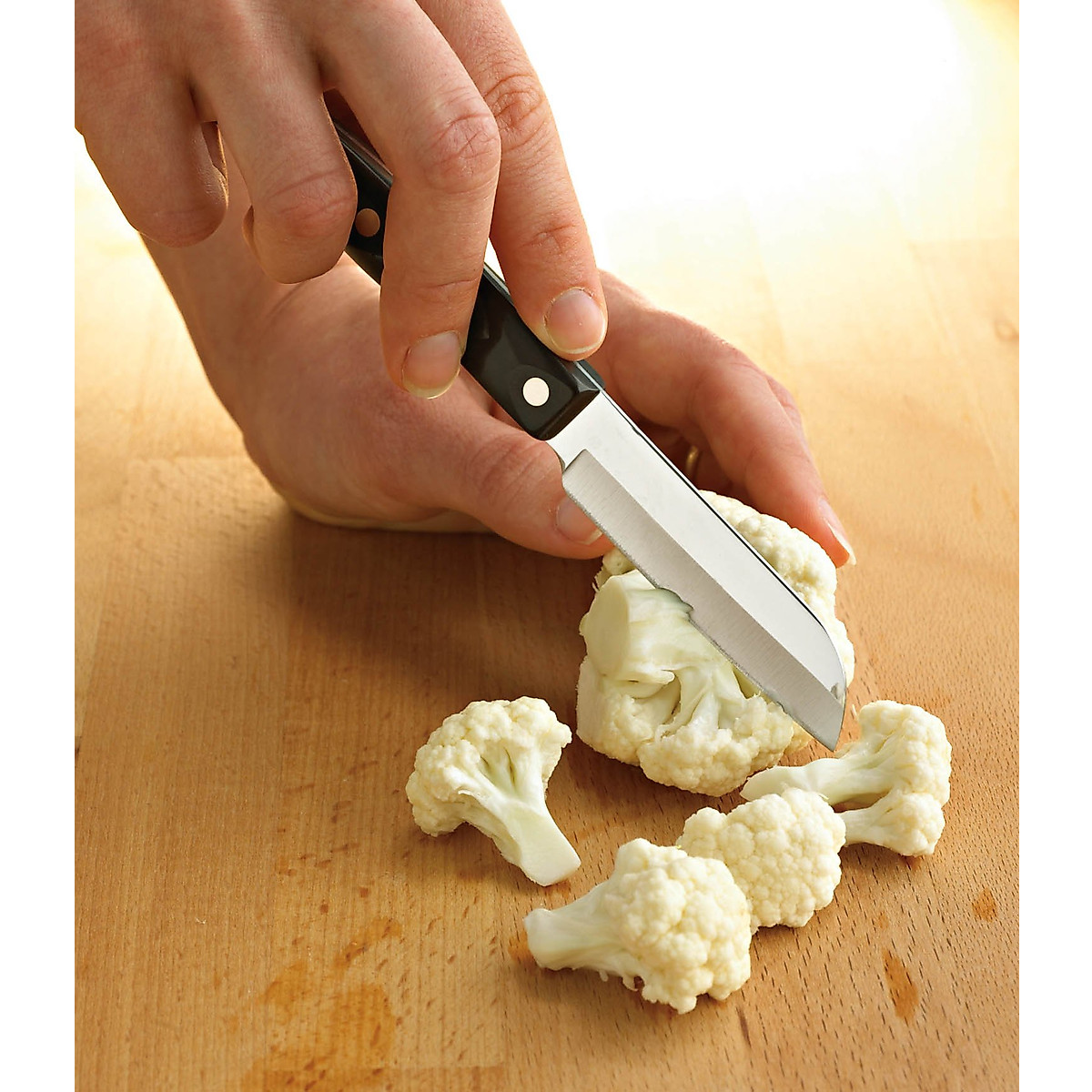 CUTCO Model 3720 Santoku-Style Paring Knife 3" 440A High-Carbon, Stainless Steel Blade and 5" Classic Dark Brown handle (often called"Black").