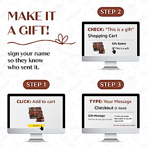 Gourmet Chocolate Brownies Gift Basket Cookie Gifts, Prime Corporate for Men Women Birthday Anniversary Get Well Soon | Nut Free