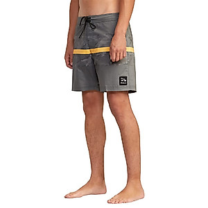 RVCA Men's Standard 4-Way Stretch Elastic Waist 17 Inch Boardshort - Westport Print - Hawaii (Black Camo, 36)