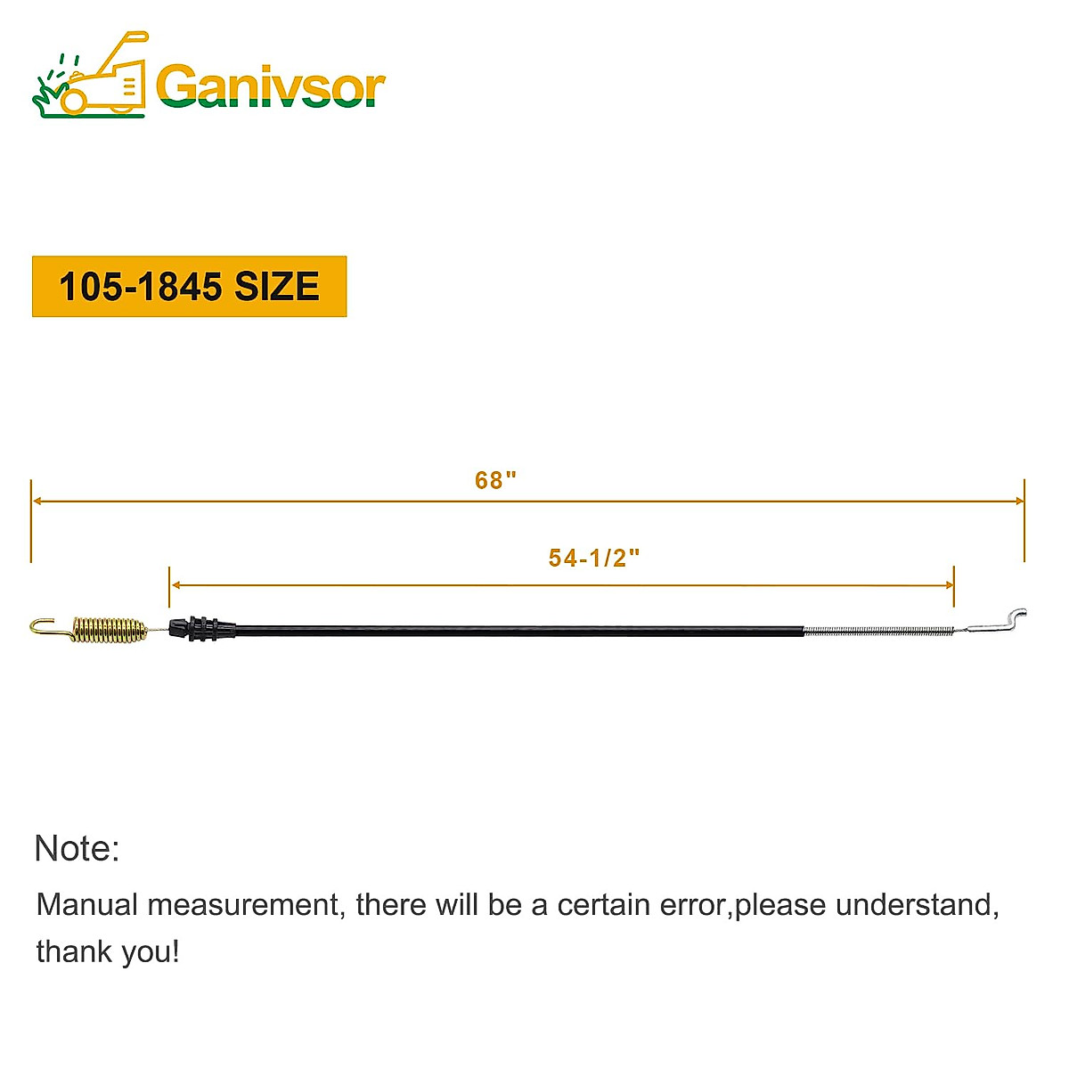 Ganivsor 105-1845 Lawnmower Traction Drive Control Cable for 22" Recycler Toro Front Drive Self Propelled Mowers