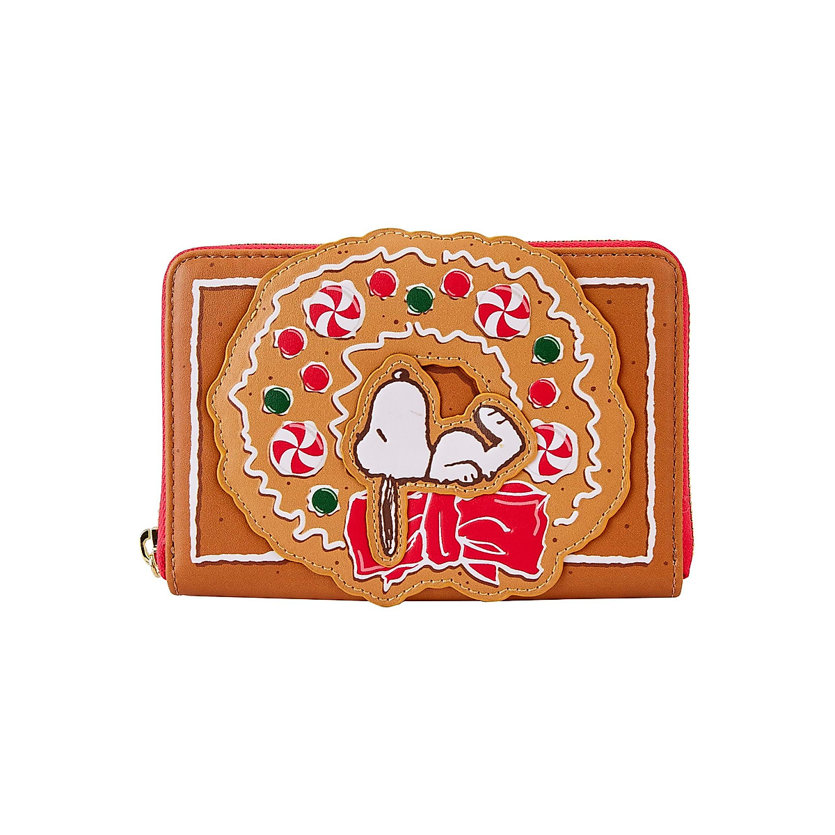 Loungefly Peanuts Snoopy Gingerbread Wreath Wallet Snoopy Standard