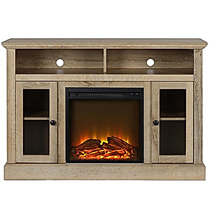 Ameriwood Home Chicago Electric Fireplace TV Console for TVs up to a 50", Natural