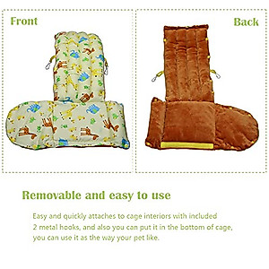 Bird Nest House Winter Warm Hammock Happy Hut Cave Bed for Parrot Budgie Parakeet Cockatiel Conure Hamster Mouse Chinchilla (L, Yellow)