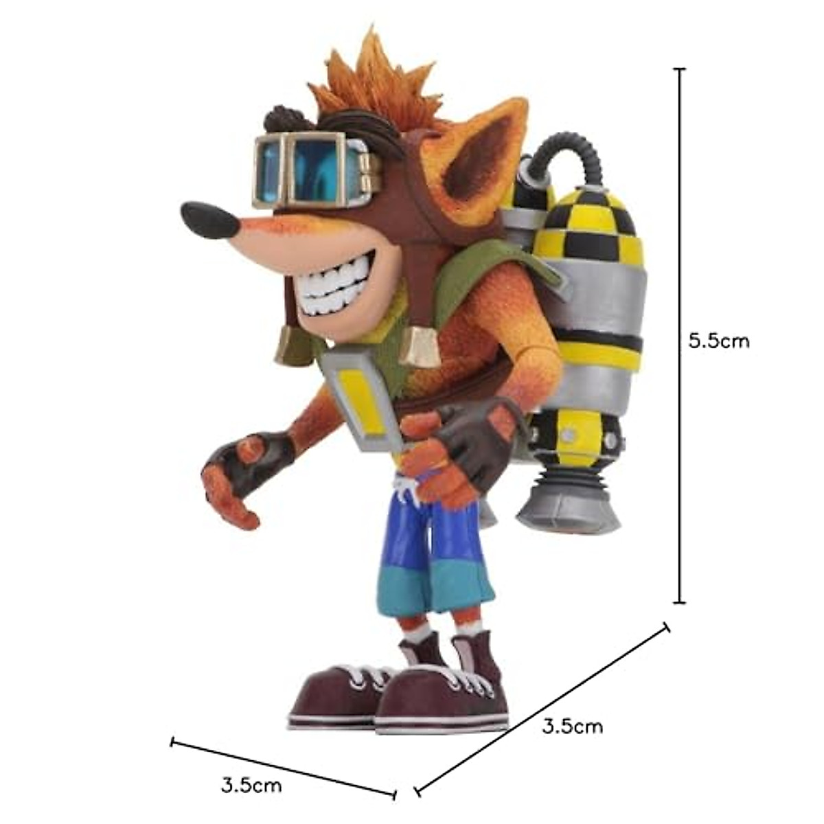 NECA - Crash Bandicoot 7" Scale Action Figure ? Deluxe Crash with Jetpack