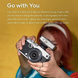 GODOX Lux Junior Retro Camera Flash GN12 6000K Color Temperature Auto & Manual Modes 1/1-1/64 Flash Power 28mm Focal Length Replacement for Canon Nikon Sony Fuji Olympus Hot-Shoe Cameras