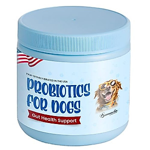 Probiotics for Dogs, Grain-Free, No Corn, 6 Billion CFU, Dog Probiotics with Pumpkin & Yogurt, for Digestive & Gut Health, Targets Bloating, No Poo, Itchy Skin & Constipation, Beef Flavor, 120 Chews