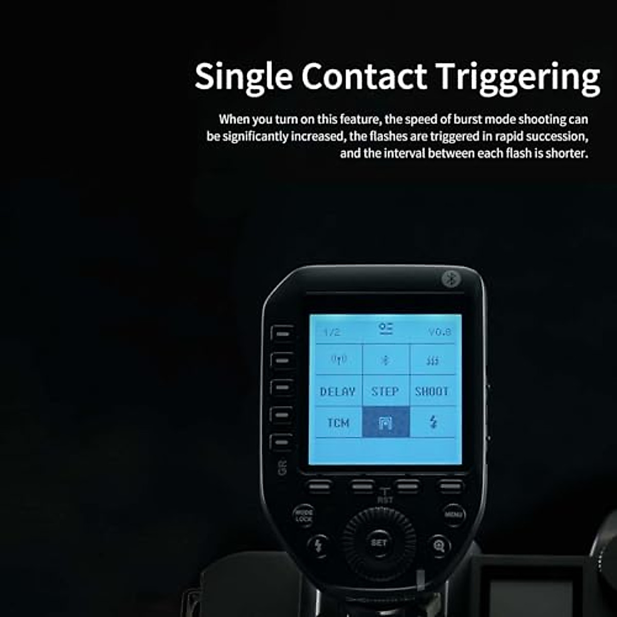 Godox XProII-C Wireless Flash Trigger for Canon Camera, XPro-C Upgrade Version, 1/8000s HSS TTL Convert-Manual TCM Function Flash Transmitter Compatible with Canon EOS R5 5D Mark III 7D 6D 80D
