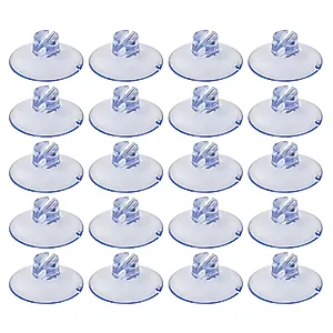 RLECS 20PCS 40mm Mini Opening Suction Cup Light String Clip Cord Suction Cup Clear PVC Suction Cup Hook Kitchen Bathroom Shower Basin Connector Suitable for Decorating Bathroom Kitchen Bedroom