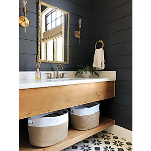 Chloe and Cotton Storage Cubes, Bins, Basket Organizer | Fits 13" x 13" Storage Shelves | Stylish Woven Rope Shelf Basket | Laundry Room Storage