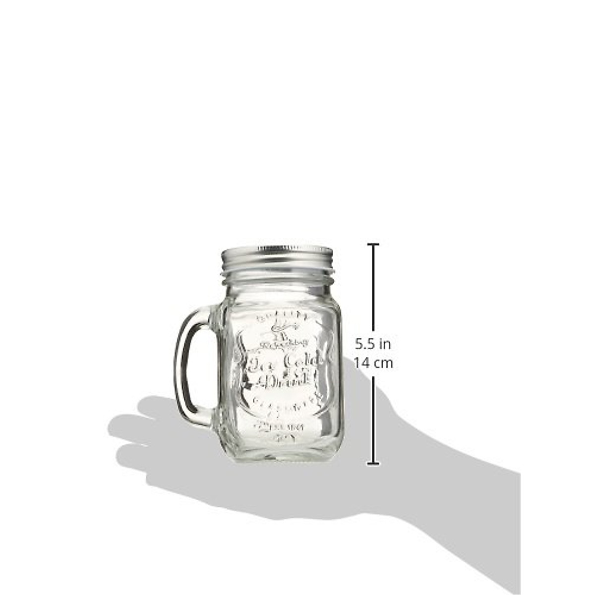 Estilo Mason Jar Mugs with Handle Mason Jars 16 oz with Lids Mason Jar Drinking Glasses Mason Jar Glasses with Handles Mason Jar Cups Smoothie Cups Overnight Oats Jars Mason Jar Set of 6