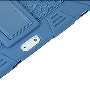 HminSen Case for YELLYOUTH 10.1 inch Android Tablet, Silicone Adjustable Stand Cover Compatible with Hoozo 10,Wecool 10.1 Inch Android Tablet, ZONKO 10.1 Inch Tablet (Black)