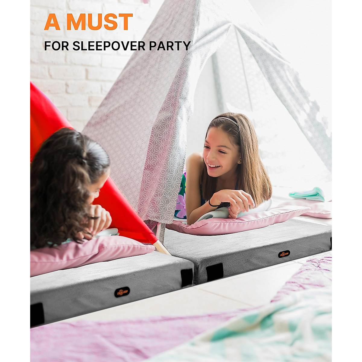 GAIALOOP Memory Foam Futon Mattress Car Camping Bed Glamping Roll Up Mattress, Japanese Floor Sleeping Mat Camp Cot Mattress Pad Travel Guest Adults Side Sleepers Space Gray [Twin: 75 * 38 * 3" ]