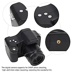 Jopwkuin Digital Camera, Point and Shoot Camera Lightweight and Portable for Home Use for Travel(Standard Version + Wide-Angle Lens)