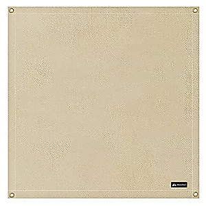 TRIWONDER Fireproof Mat Fire Blanket Fire Pit Mat Under The Grill Protective Deck Patio Grass BBQ Fiberglass Gas Grill Mat Plumber's Pad Oil Pad Fire Retardant Blanket (Beige, 19.7" x 19.7")