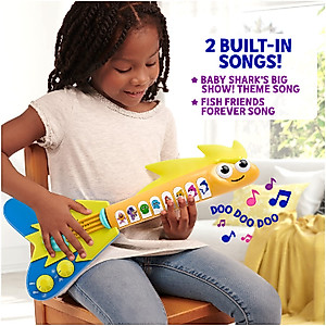 WowWee Baby Shark's Big Show! EEL-ectric Guitar – Interactive Musical Toys for Toddlers – Lights and Sounds Toy Guitar