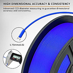 SUNLU PETG 3D Printer Filament, PETG Filament 1.75mm Dimensional Accuracy +/- 0.02 mm, 1 kg Spool, PETG Blue