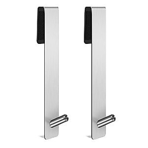 qingzhi Extended Shower Door Hooks. Towel Hooks. Over The Door Hooks(7-Inch). Suit for Frameless Glass Shower Door 0.39inches Stainless Steel 2-Pack(Silver)