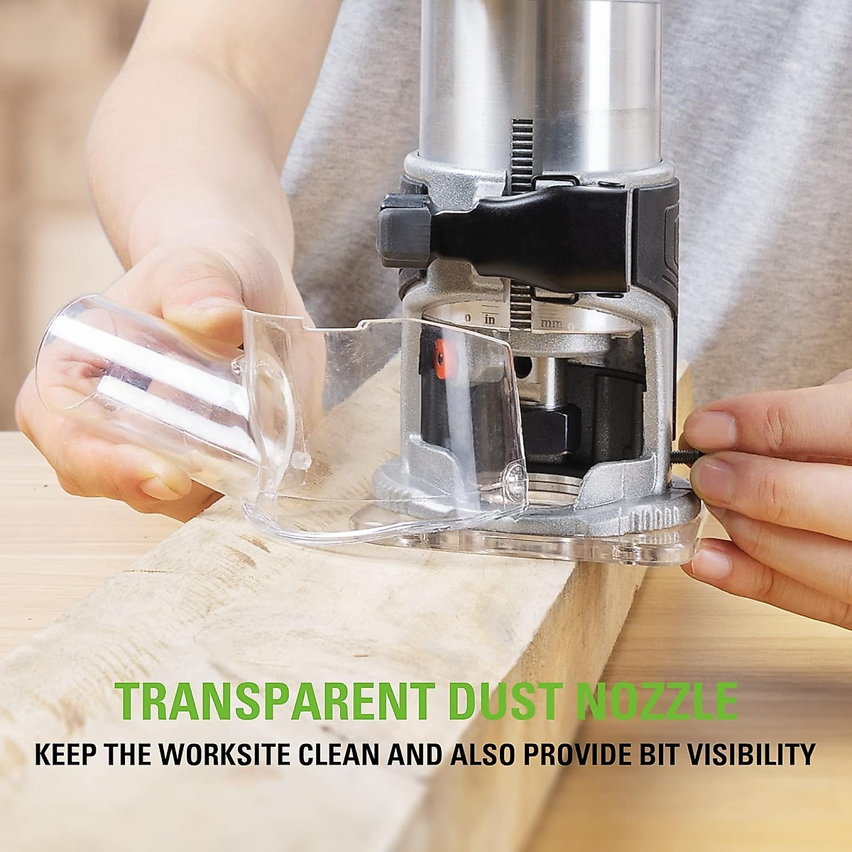 Greenworks 24V Cordless Trim Router, Variable Speed Brushless Motor Compact Palm Router with 2Ah Battery and Charger