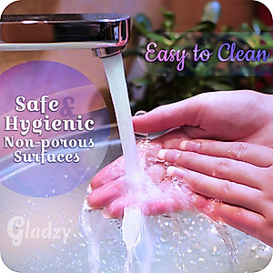 GLADZY 3D Czech Glass Nail File with Case - Crystal Nail File for Natural Nails - Double Sided Etched Surface- Professional Nail Care Tool - Manicure Nail Shaper - Ethically Made in EU