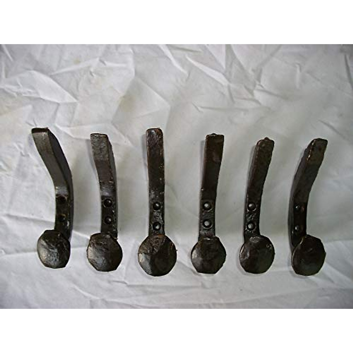 6 REPURPOSED Railroad Spike Coat Hooks for Coat Racks OR Tool+1