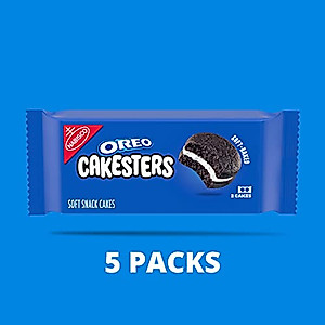 OREO Cakesters Soft Snack Cakes, 5 - 2.02 oz Snack Packs