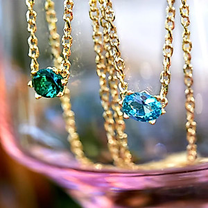 Kendra Scott Cailin 14k Gold-Plated Brass Pendant Necklace in Aqua Crystal, Fashion Jewelry for Women