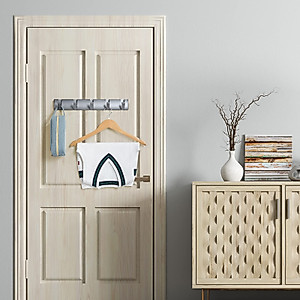 JYL HOME Wall-Mounted Coat Hooks, Grey