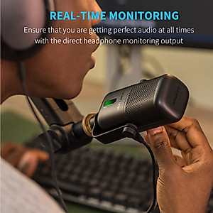 Saramonic SR-MV2000 Plug&Play Premium Cardioid USB Condenser Microphone, with Vocal Effects, Compact Footprint, Latency-Free, for Gaming, Streaming and Podcasting on PC and Mac - Mini