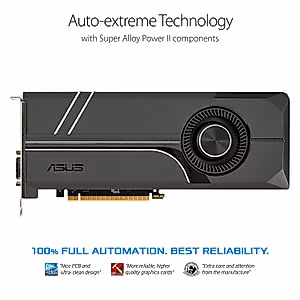 ASUS GeForce® GTX 1070 TI 8GB GDDR5 Turbo Edition VR Ready DP HDMI DVI-D Graphics Card (TURBO-GTX1070TI-8G)
