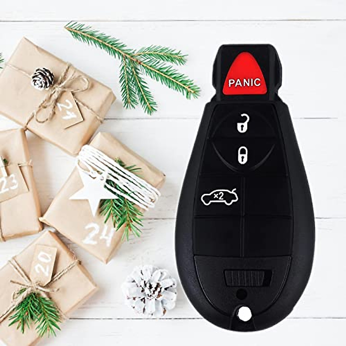 Key Fob Replacement Fit for 2008-2013 Dodge Charger Journey Durango/ 2008-2014 Grand Caravan Challenger/ 2008-2011Chrysler 300 Keyless Entry Remote Start Control M3N5WY783X, Set of 2