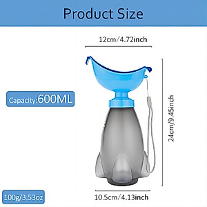 GREATLINK Portable Emergency Unisex Urinal Potty Toilet Pee Training Cup, Pee Bottle with a Lid and Funnel for Kids Potty Pee Training for Outdoor Car Travel Road Trip Camping Park Beach(1 Pcs Blue)