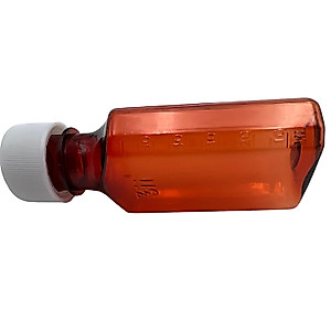 Sandhill Tools Pharmacy Liquid Medicine Leak Proof Bottles 2 Oz with Child Resistant Caps, Perfect for Travel Graduated Oval Plastic Containers (Pack of 12)