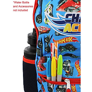Hot Wheels Race Car Boys 16 Inch School Backpack (One Size, Blue)