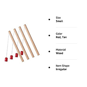 Sumind 4 Pieces Wooden Magnetic Fishing Poles Magnet Poles Fishing Rod for Wooden Magnetic Fishing Game for Kindergarten Preschool Girl Boy