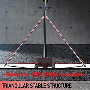 Power Concrete Screed Vibratory Kit Concrete Finishing Tool with 5ft Board, Battery Powered Concrete Surface Leveling Tamper Ruler, Cordless Electric Screed Cement Finishing Vibrating Machine