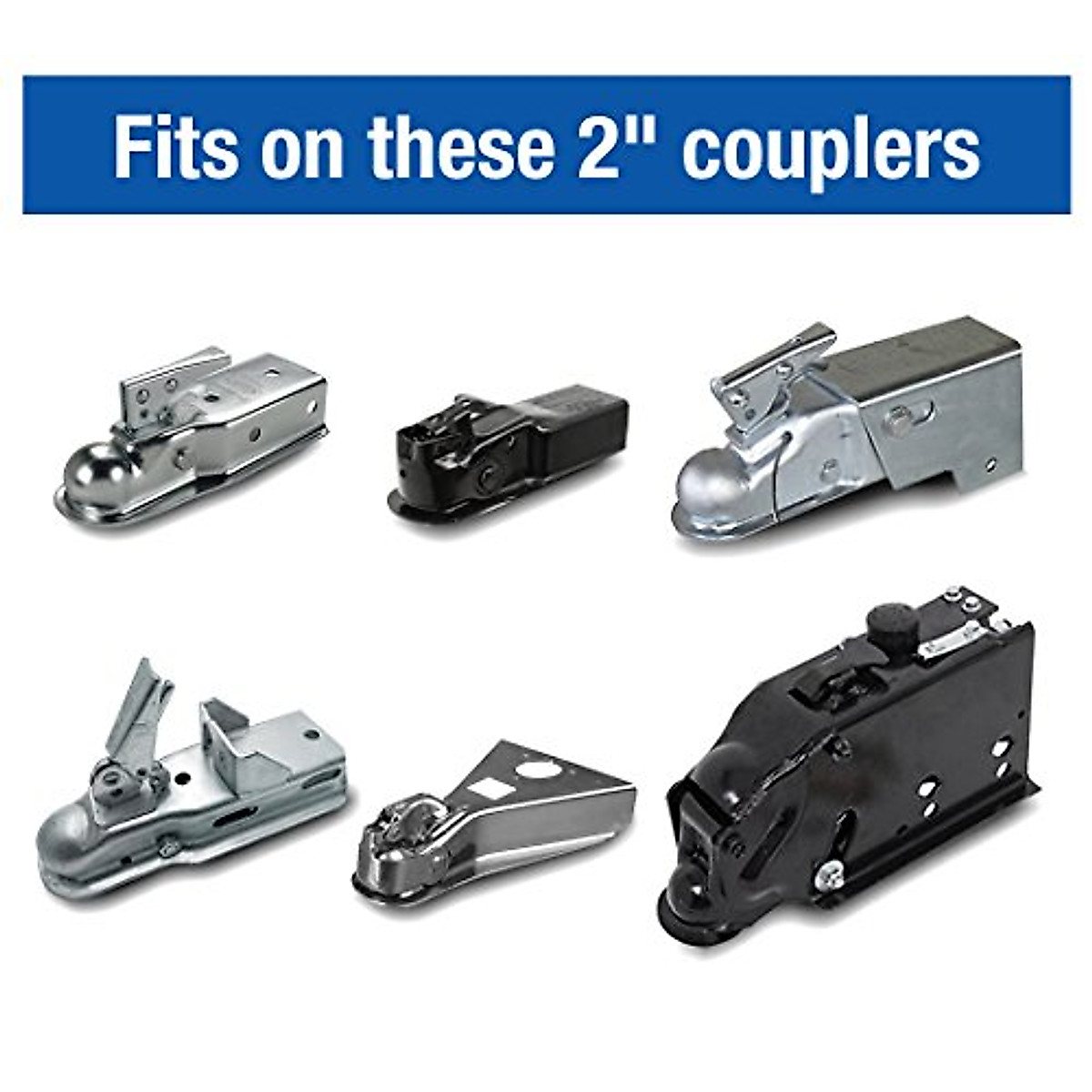 Tyger Auto TG-CL2U006B Coupler Lock for 2" Trailer Coupler (Coupler Lip Width < 3-3/4"; Coupler Height < 5/16"; Coupler Ball < 2-1/2")