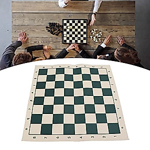 Portable Chess Board 34.5x34.5cm PVC Soft Chess Board Tournament Style Chess Set for Travel Camping