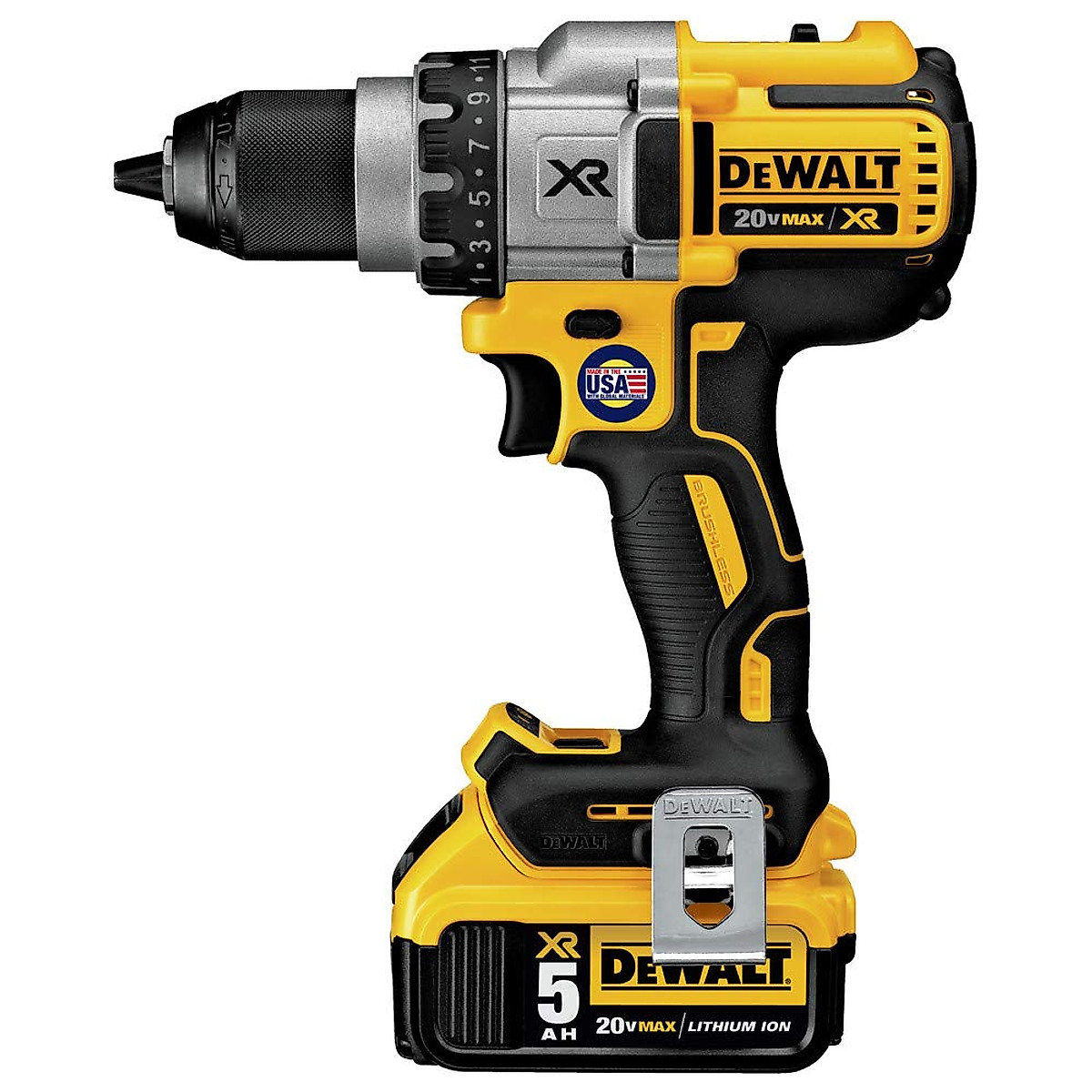 DEWALT 20V MAX XR Brushless Drill/Driver 3-Speed, Premium 5.0Ah Kit, Cordless (DCD991P2)