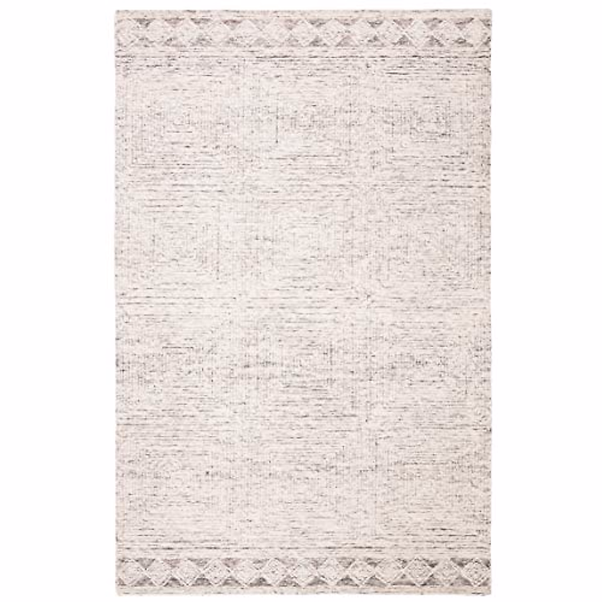 SAFAVIEH Abstract Collection 8' x 10' Ivory/Grey ABT349F Handmade Premium Wool Area Rug