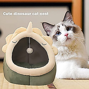 ZLXDP Removable Dragon Shaped WashableCat Beds Indoor Detachable Semi-Closed Pet House Kennel Nest for Cats (Size : Medium)