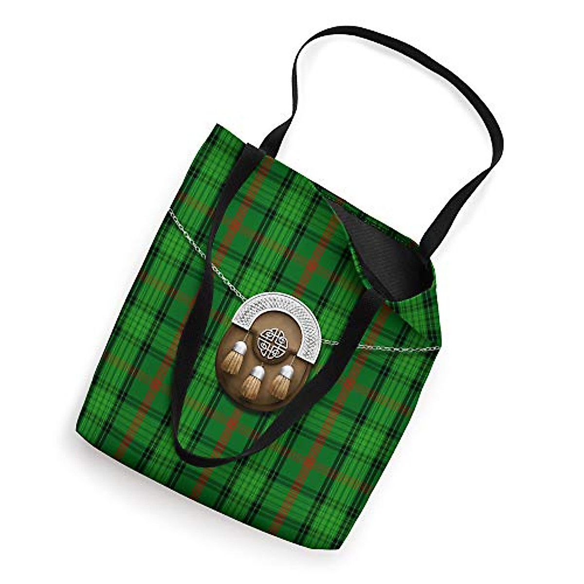 Scottish Clan Ross Tartan Plaid With Sporran Tote Bag