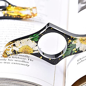 SKYNEO Book Page Holder, Thumb Book Page Holder, Dried Flowers for Resin Page Holder, Book Reader Reading Accessories for Teachers Gift and Bookworm Gifts, Gifts for Book Lover - Black