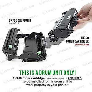 LINKYO Compatible Printer Drum Unit Replacement for Brother DR730 DR-730
