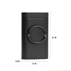 VICKDGE Portable Mini Grinder with Large Capacity Storage Container for Kitchen(Black)