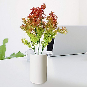 Artificial Leaves, Simulated Plant Artificial Plant Seaweed Leaves, Simulated Plant Foliage for Wedding Home Garden Decor (Orange Seaweed)