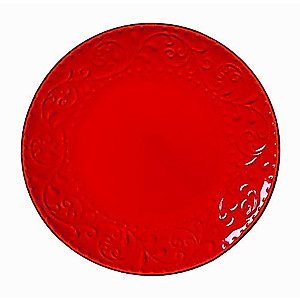 Lorren Home Trends LH526 Dinnerware Set for Entertaining, One Size, Red